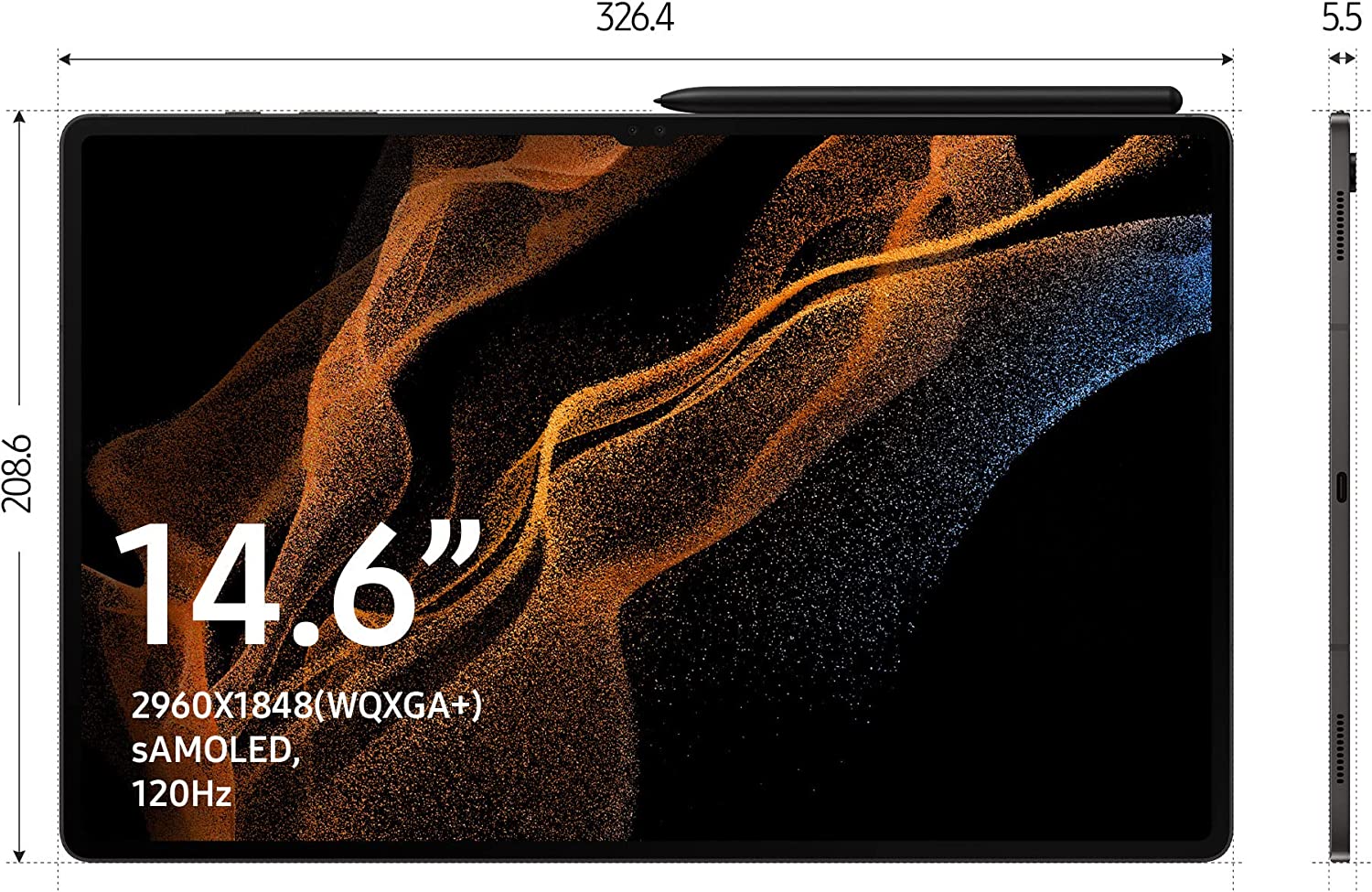 Samsung Galaxy Tab S8 Ultra 14.6 Inch 128GB Wi-Fi Android Tablet ...